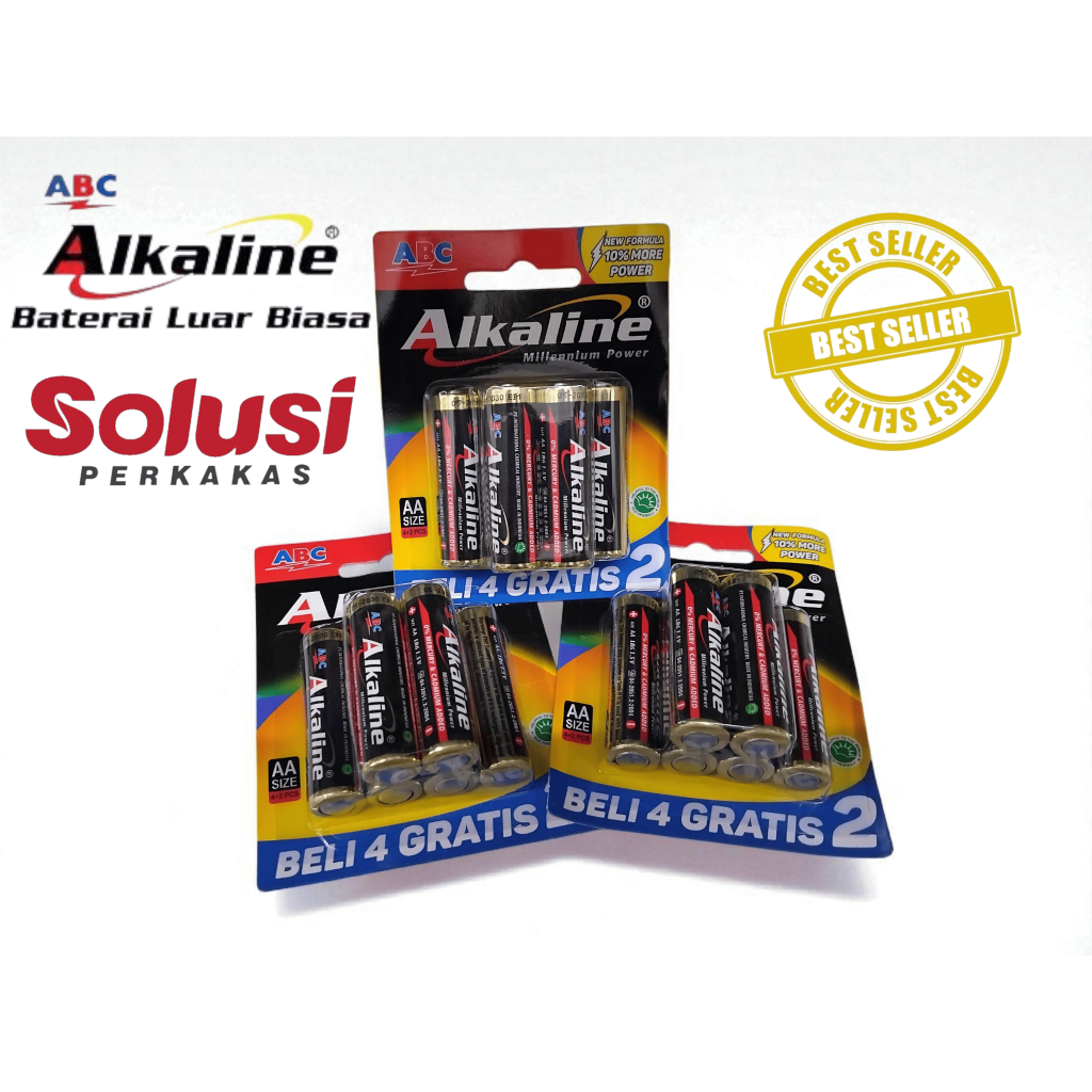 Jual ALKALINE Bateri A3 (AAA) 4pcs+2pcs | Shopee Indonesia