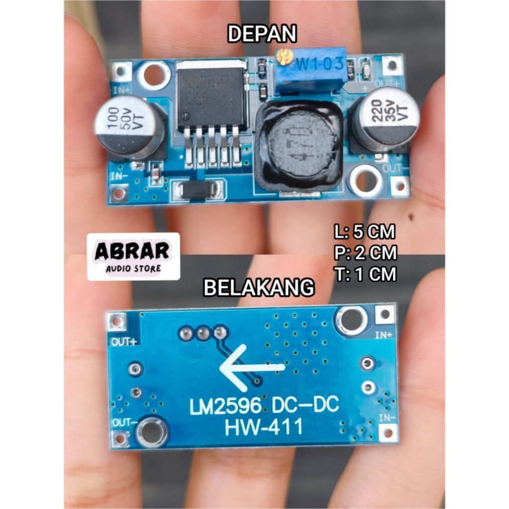 Jual LM2596 DC-DC ADJUSTABLE STEP DOWN POWER SUPPLY 4.5-35V to 1.25-3 DC STEP DOWN LM 2596 ...