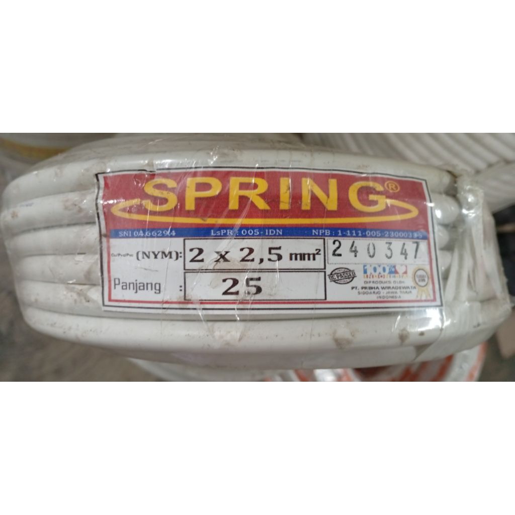 Jual SPRING KABEL KAWAT TEMBAGA NYM 2X2,5 PANJANG 25M 50M 100M | Shopee ...