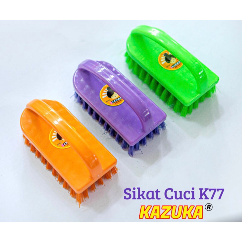 Jual GROSIR 1LSN(12pcs) KAZUKA K77 Sikat cuci Gagang // Sikat plastik ...
