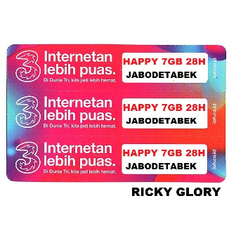 Jual VOUCHER TRI DATA HAPPY 7GB 28HARI JABODETABEK | Shopee Indonesia