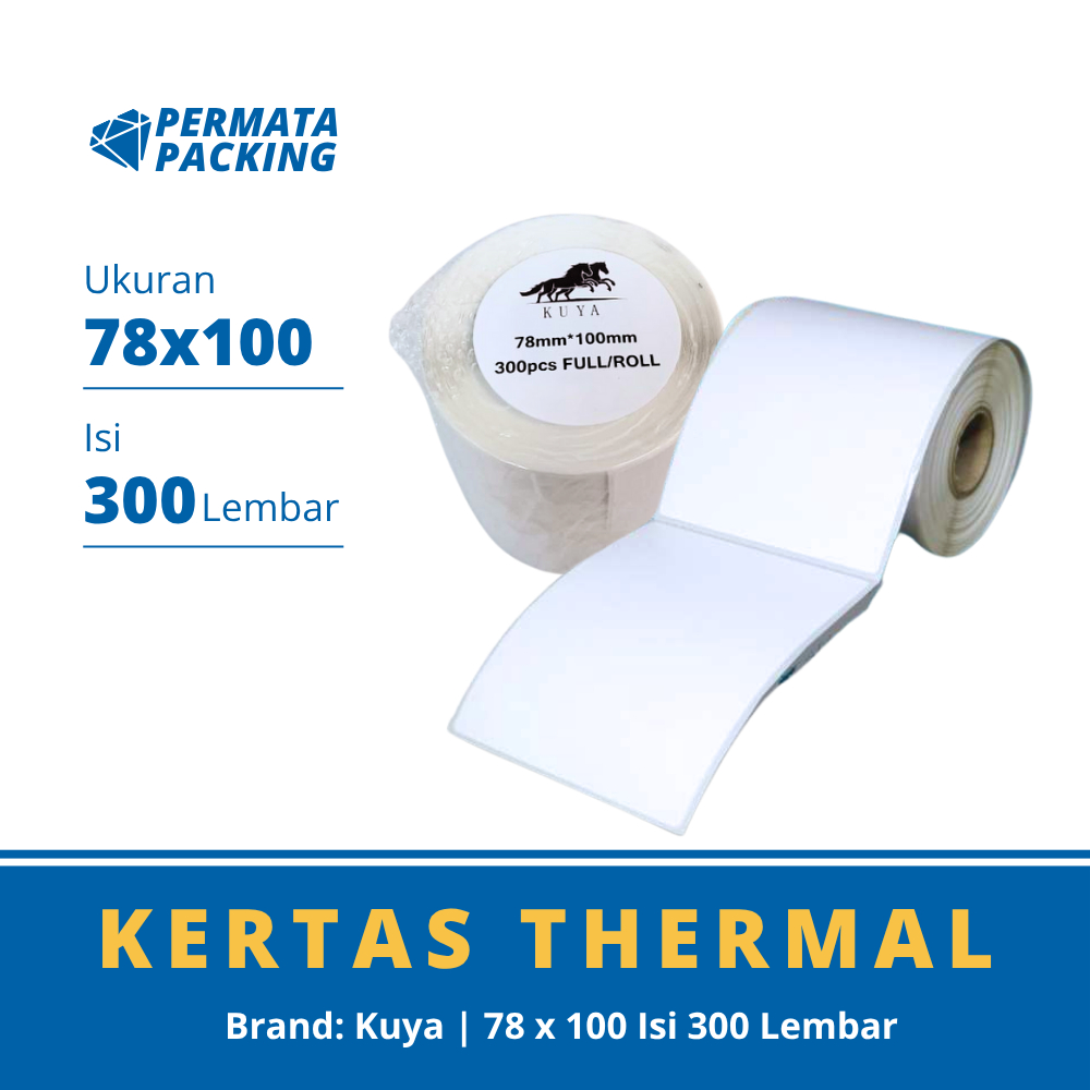 Jual Kertas Thermal Sticker/Label Sticker Thermal 78x100 mm Murah Isi ...