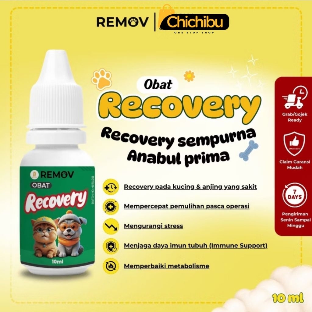 Jual Remov Obat Tetes Recovery Pemulihan Pada Kucing & Anjing Yang ...