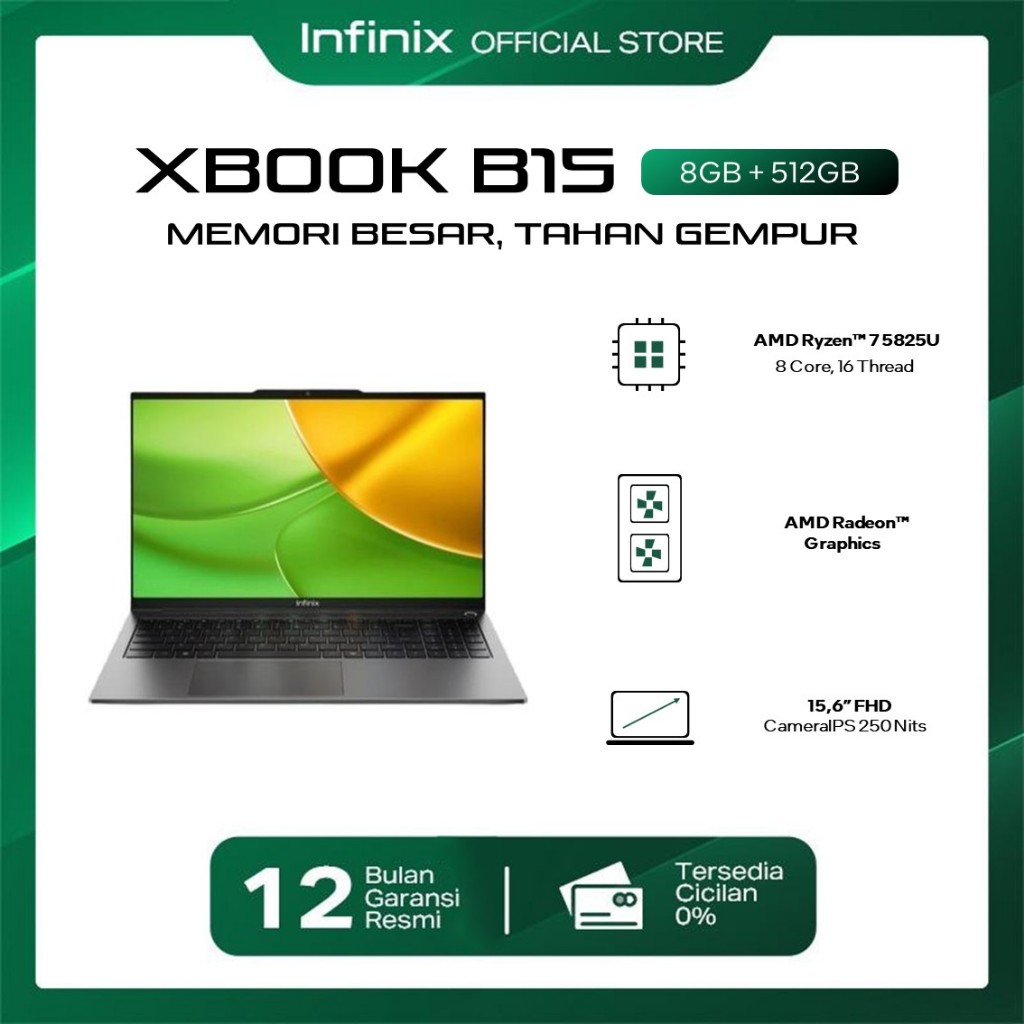 Jual INFINIX XBOOK B15 - AMD RYZEN 7 5825 RAM 8GB 512GB W11 15.6FHD ...