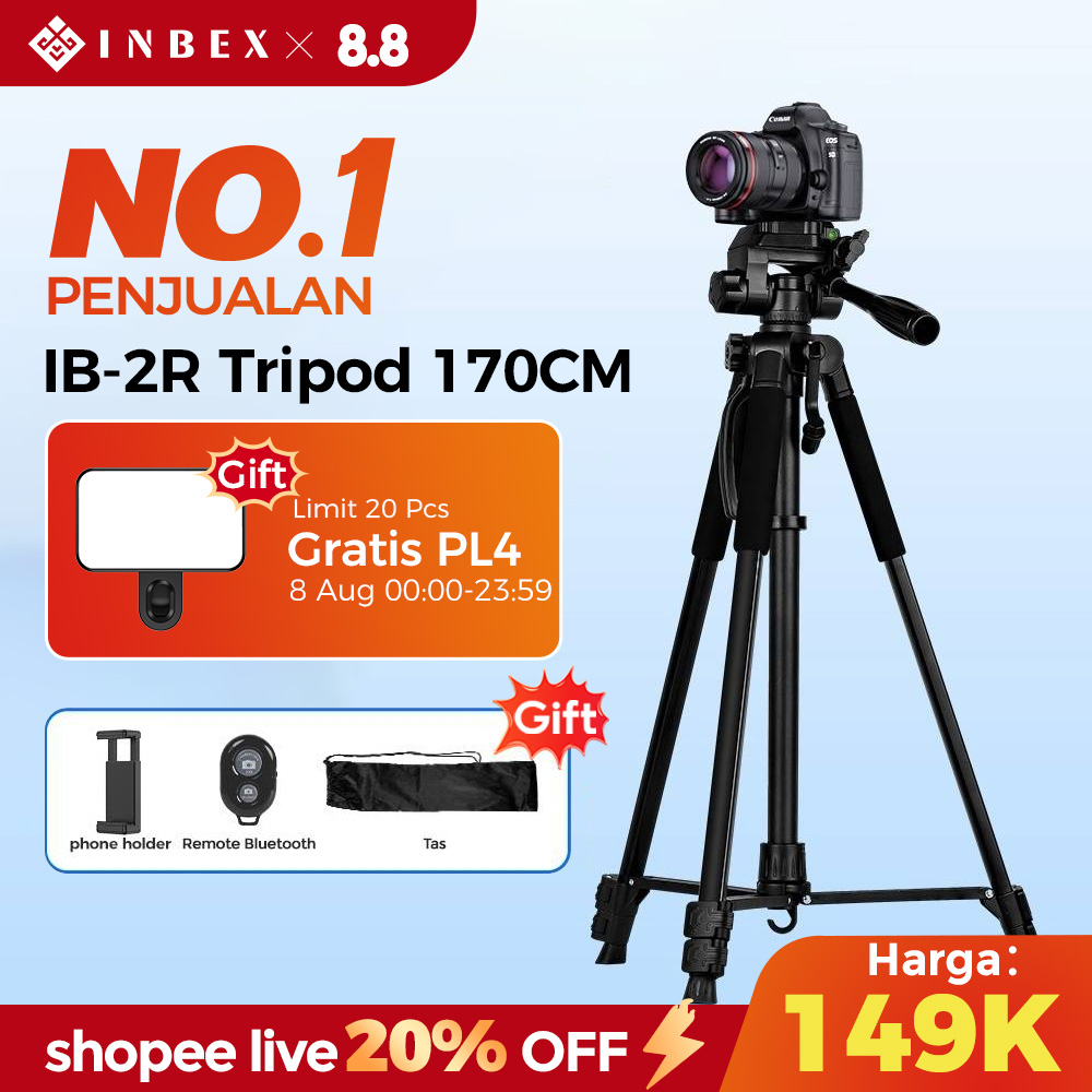 Jual Siap INBEX IB-2R 170CM Tripod Kamera Profesion Handphone Bluetooth ...