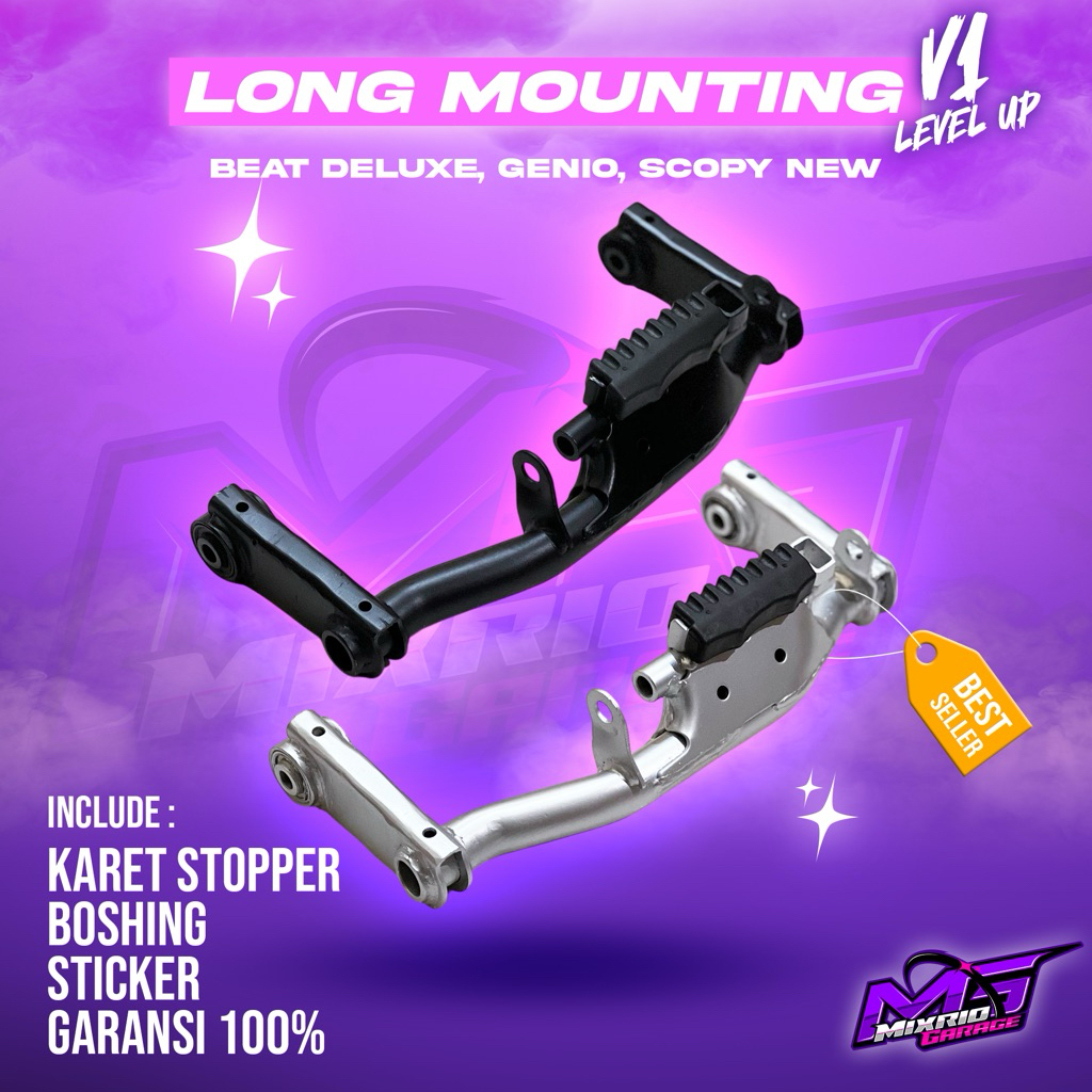 Jual MOUNTING PANJANG BEAT DELUXE, GENIO, SCOOPY NEW MIXRIOGARAGE V1 ...