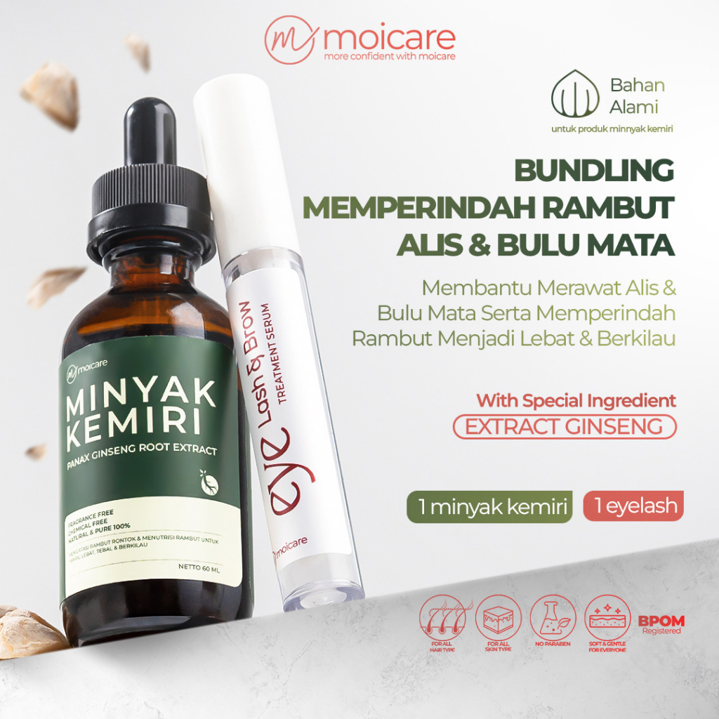 Jual Moicare 2 PCS PAKET BUNDLING Minyak Kemiri Ekstrak Ginseng + Eye ...