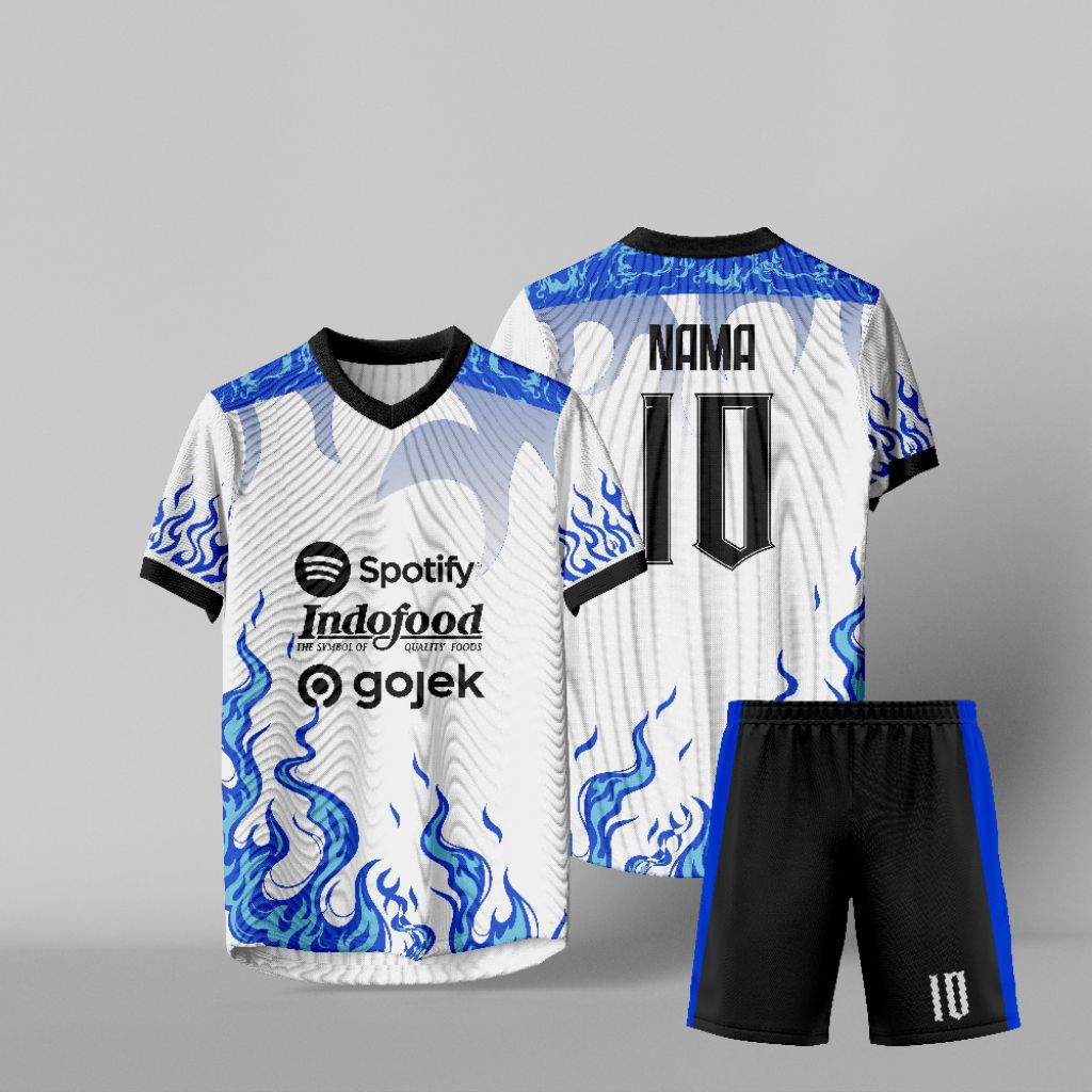 Jual JERSEY FUTSAL / SEPAK BOLA MOTIF API GRATIS NAMA DAN NOMOR ...
