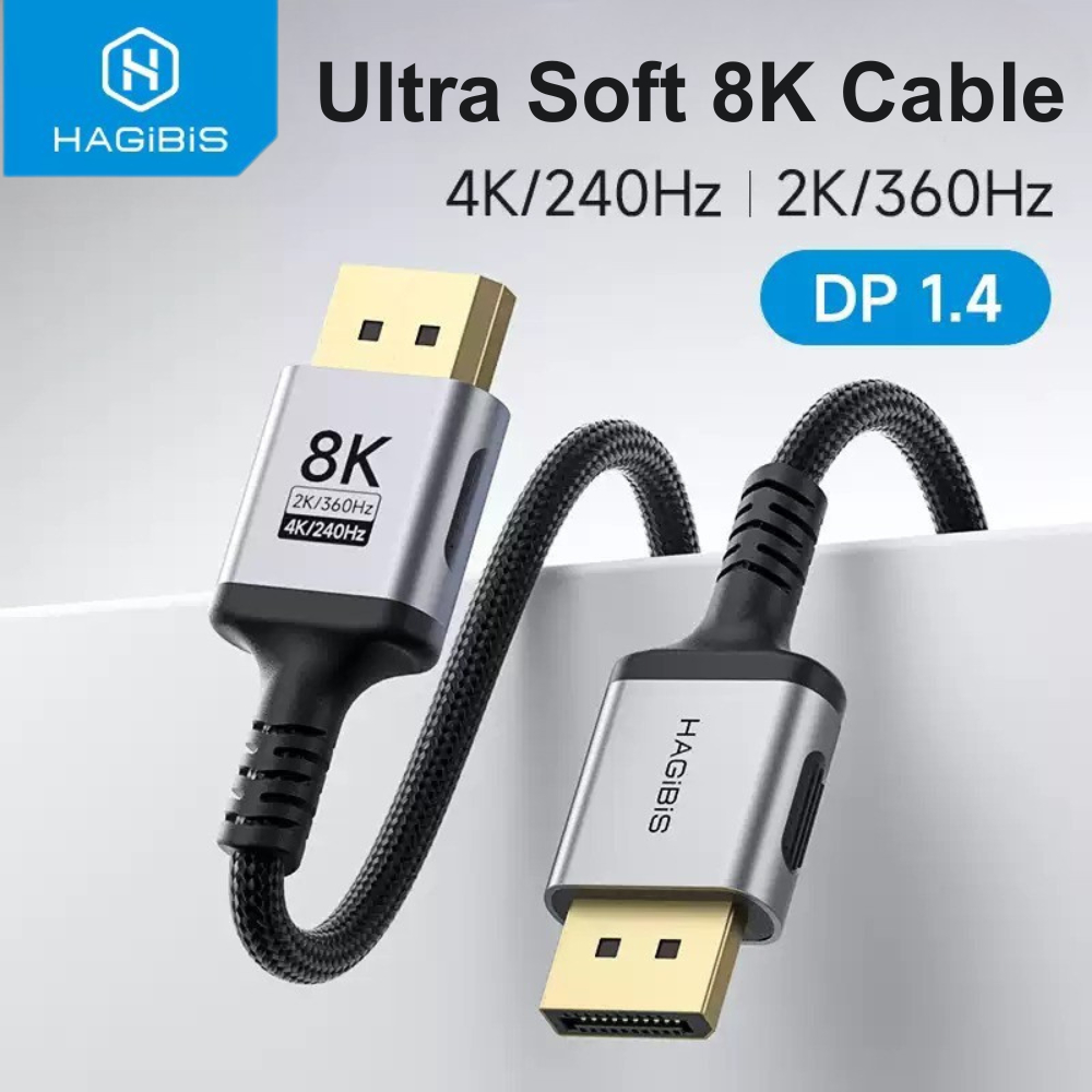 Jual Hagibis 8K DisplayPort 1.4 Cable, 8K@60Hz 4K@240Hz 2K@360Hz DP ...
