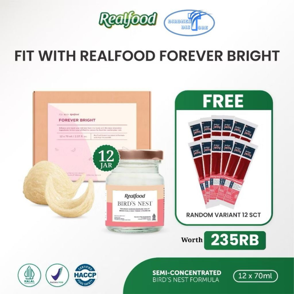 Jual Realfood Forever Bright Isi 12 Jar MInuman Sarang Burung Walet ...