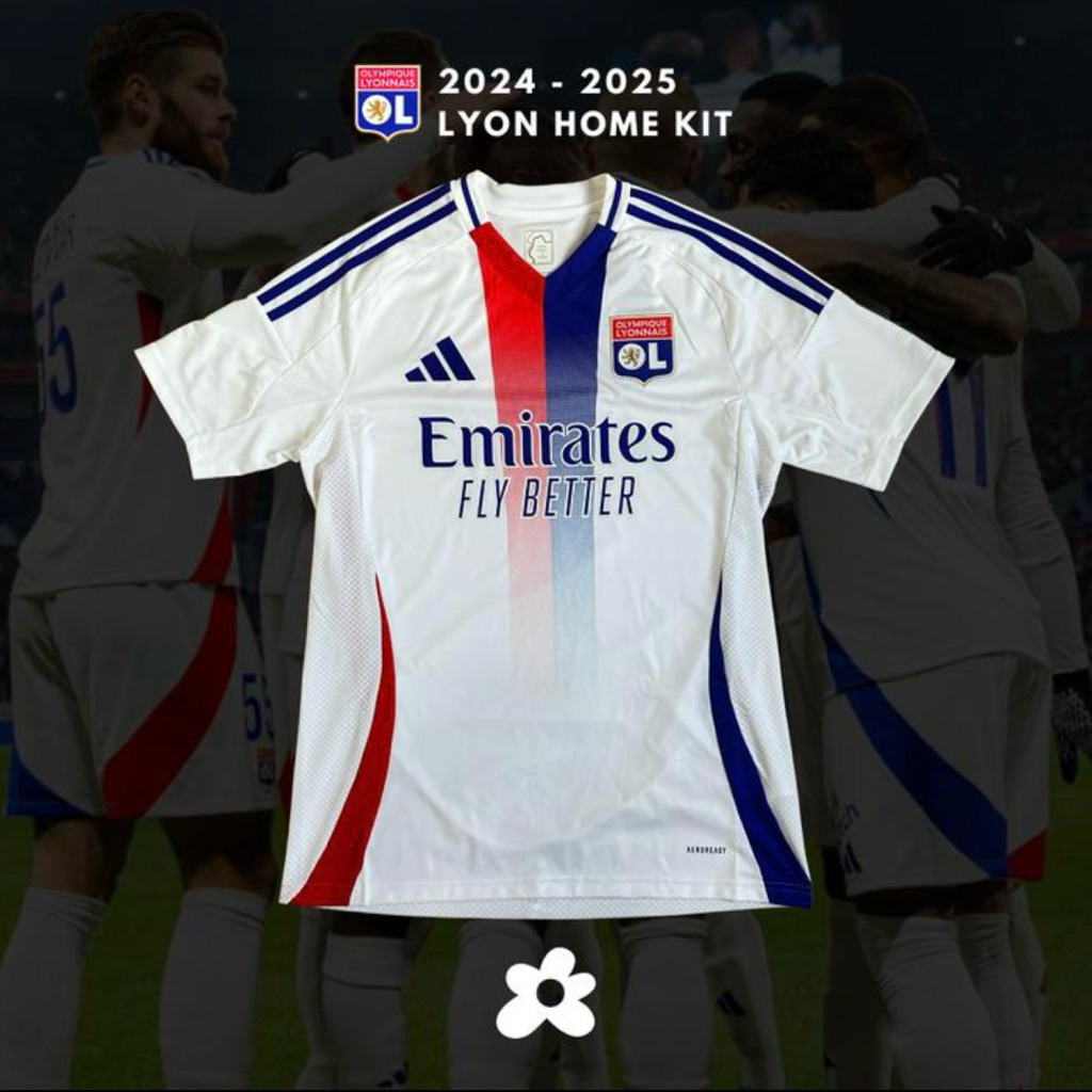 Jual Jersey Original Olympique Lyonnais OL Lyon Home Kit 2024 - 2025 ...