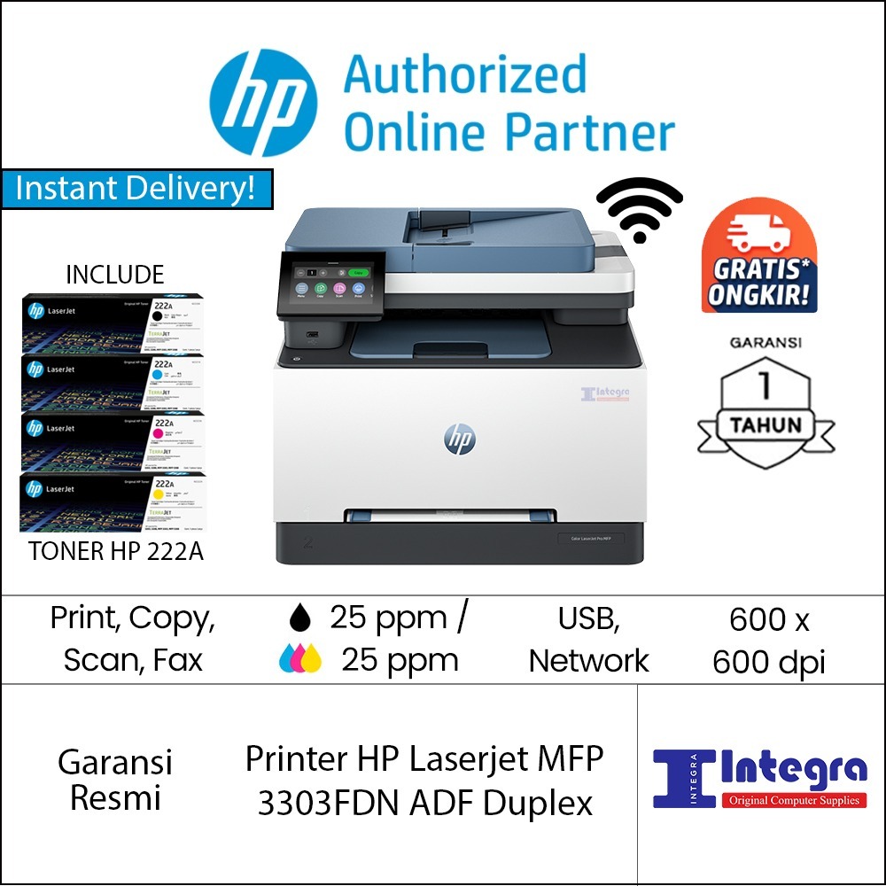 Jual Printer HP MFP 3303fdn (499M7A) Color LaserJet Pro All In One ...