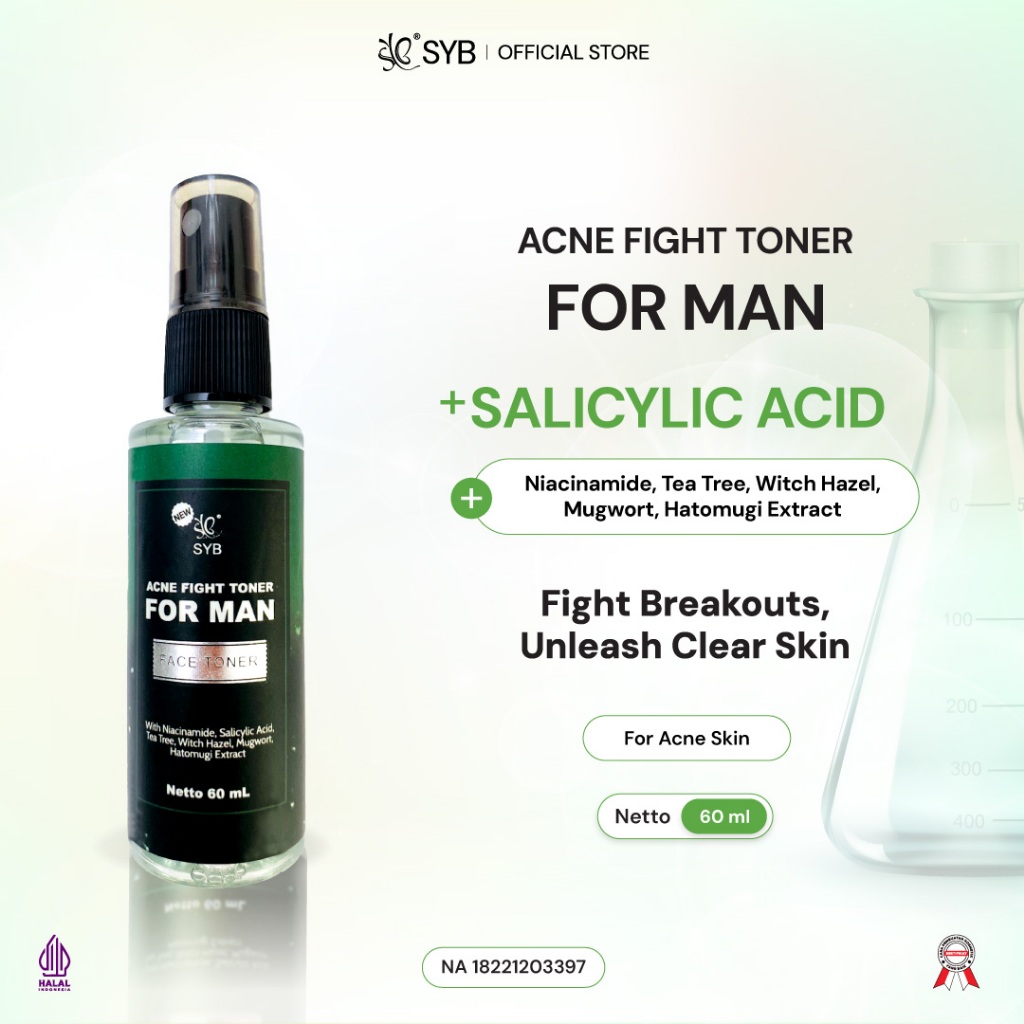 Jual NEW SYB FACE TONER FOR MAN (BRIGHTENING & ACNE) | Shopee Indonesia