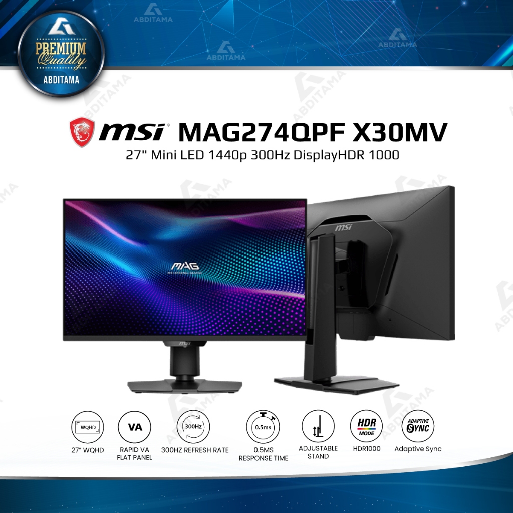 Jual Monitor Mini LED MSI MAG 274QPF X30MV 27" Mini LED 1440p 2K OHD ...