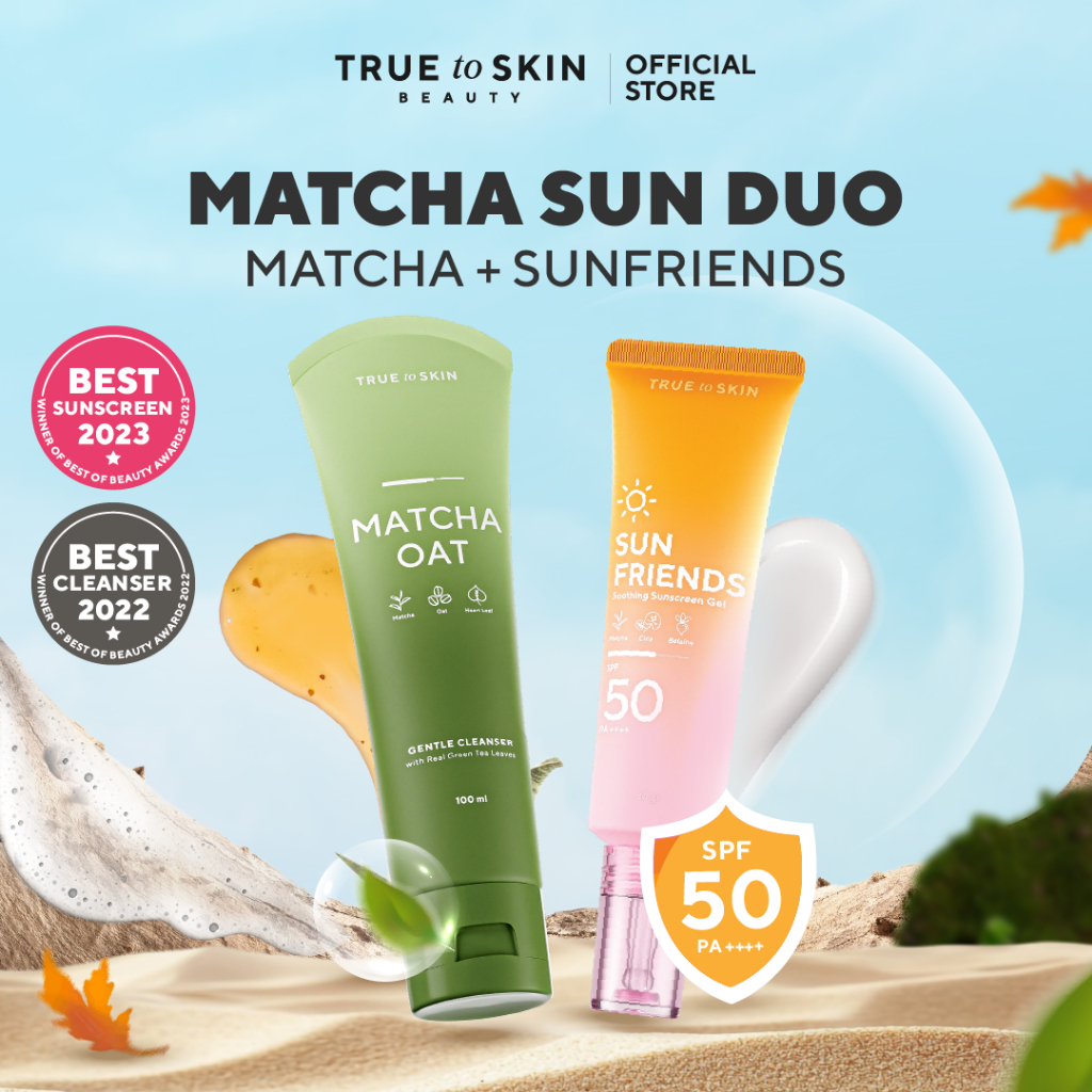 Jual BUNDLE FACIAL WASH & SUNSCREEN (Sunfriends Sunscreen & Matcha Oat ...