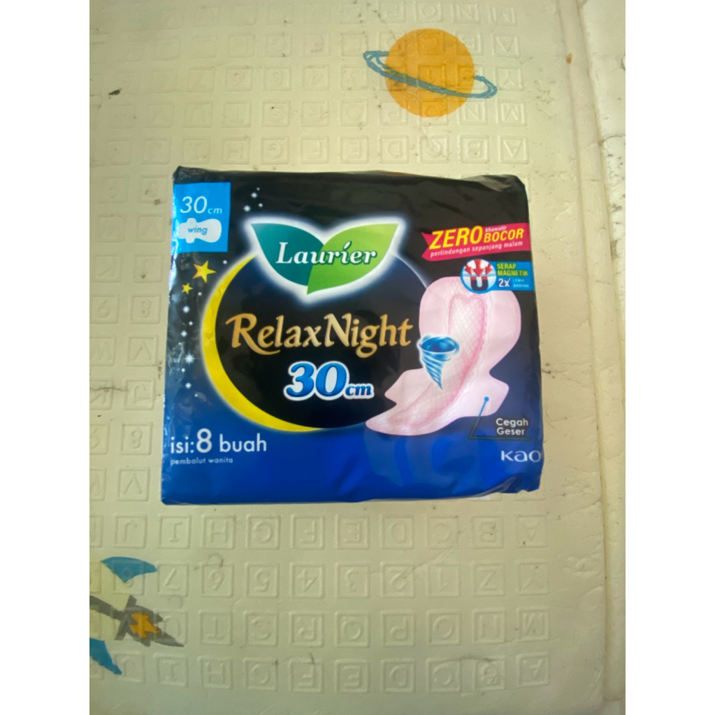 Jual Laurier Relax Night Wing 30cm Isi 8 Pads - Pembalut Malam Wing ...