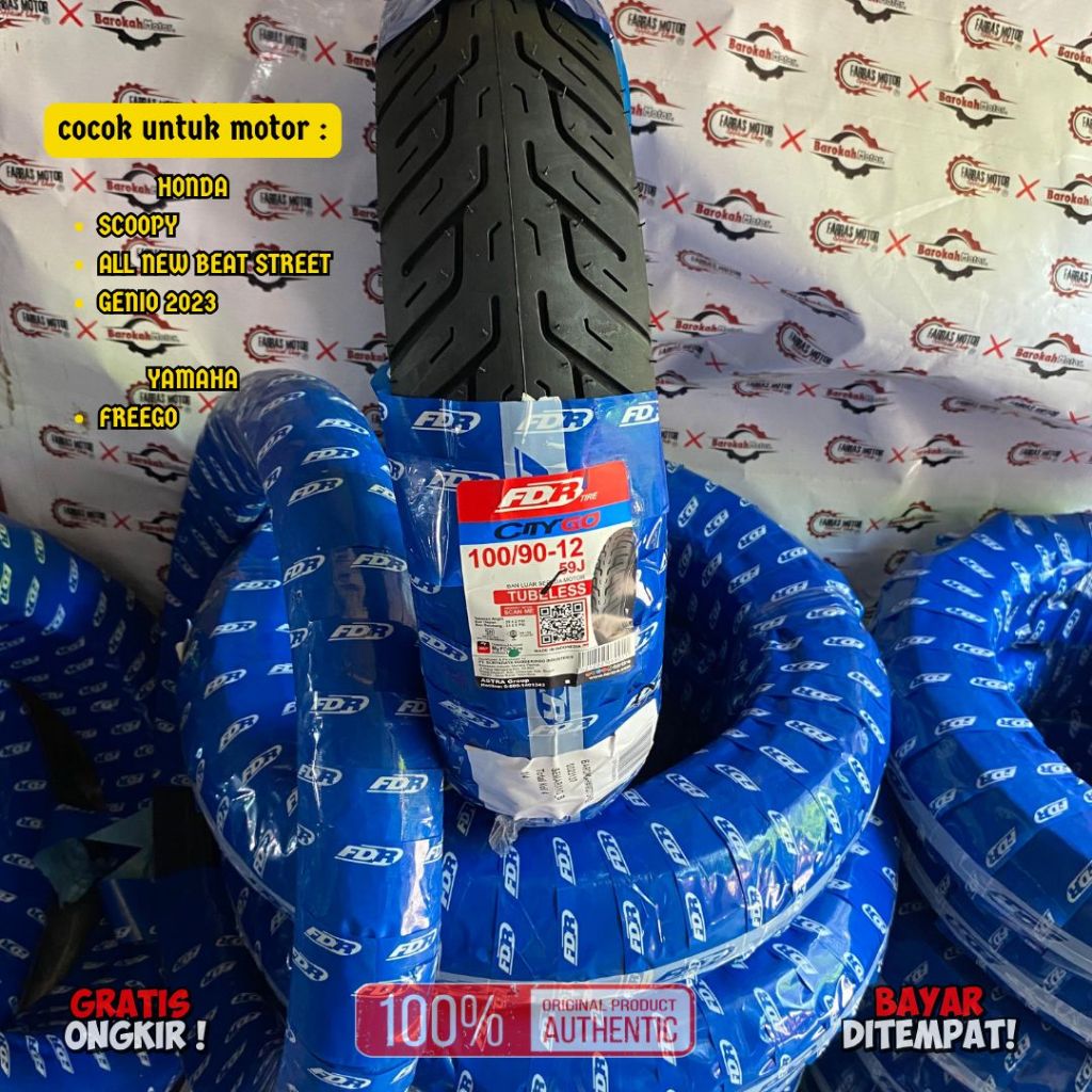 Jual BAN LUAR FDR CITYGO UKURAN 100/90-12 RING 12 BAN DEPAN MOTOR ...