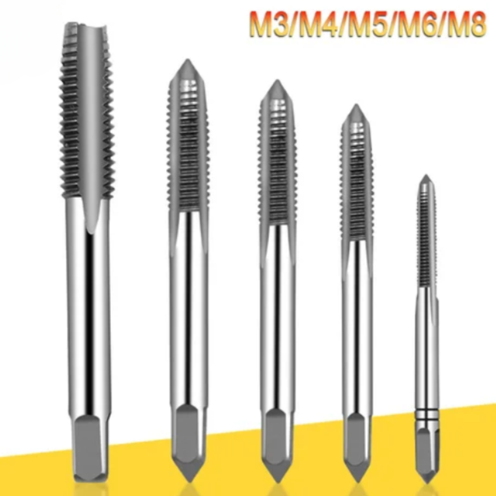 Jual Mesin Ulir Sekrup Mata Bor Putar Hand Tap Kecil Set 5Pcs M3/M4/M5 ...