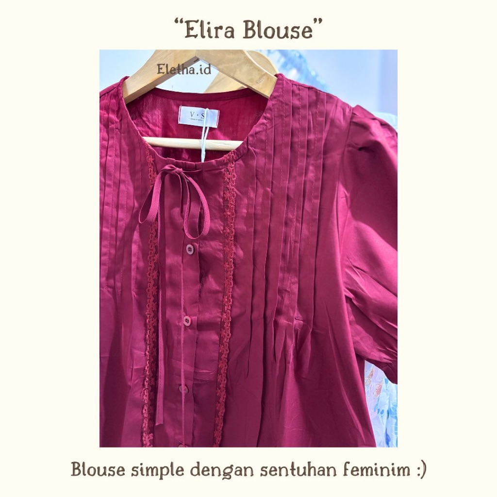 Jual Eletha - Elira Blouse (Atasan Formal Wanita Manis Berpita ...