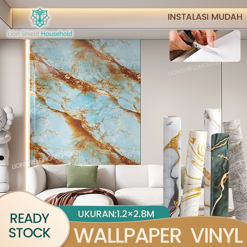 Jual Wallpaper Dinding Motif Vinyl Roll Marble Foam Marmer Sticker ...