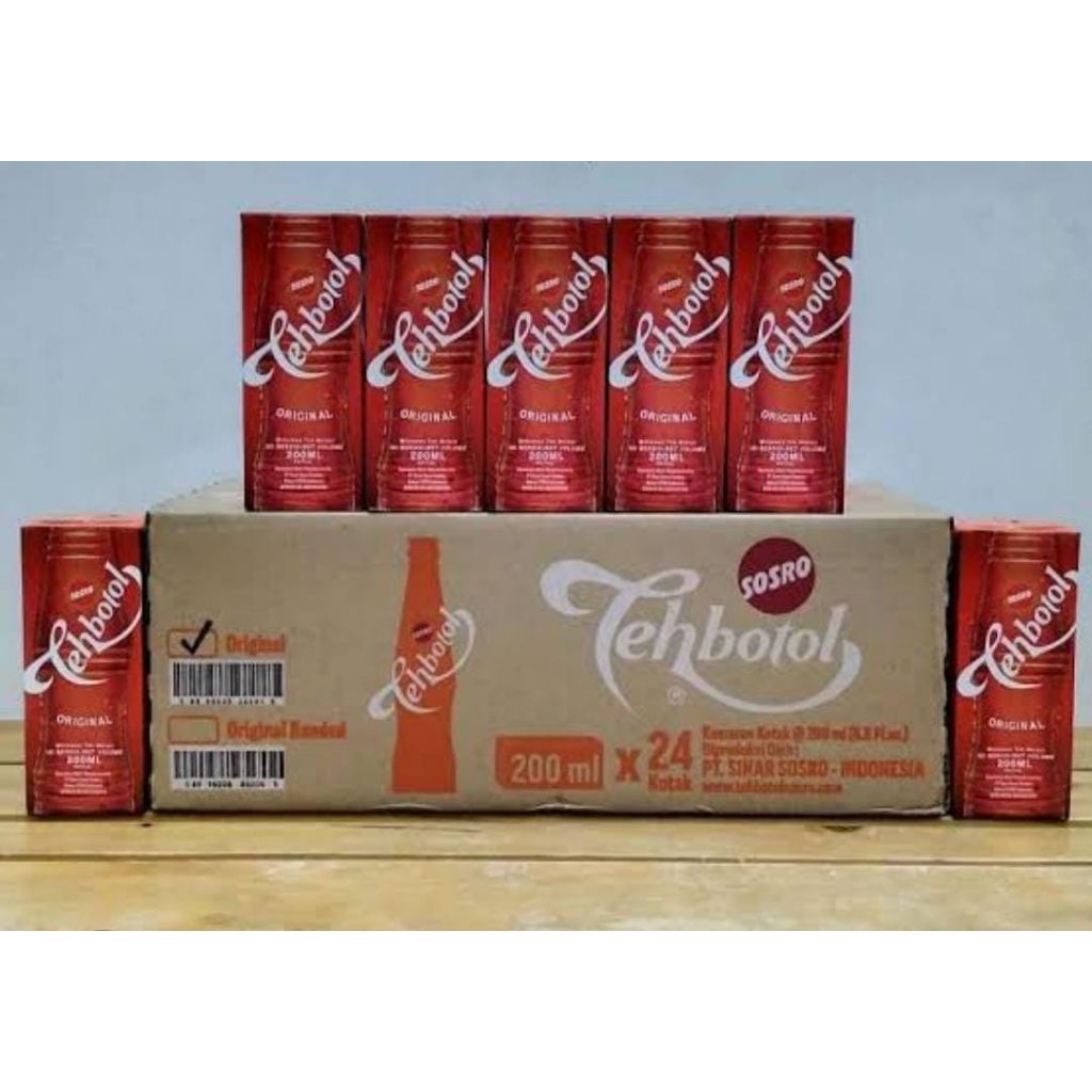 Jual Teh Botol Sosro Kotak Original 200 ml - ( HARGA 1 DUS ISI 24 pcs ...