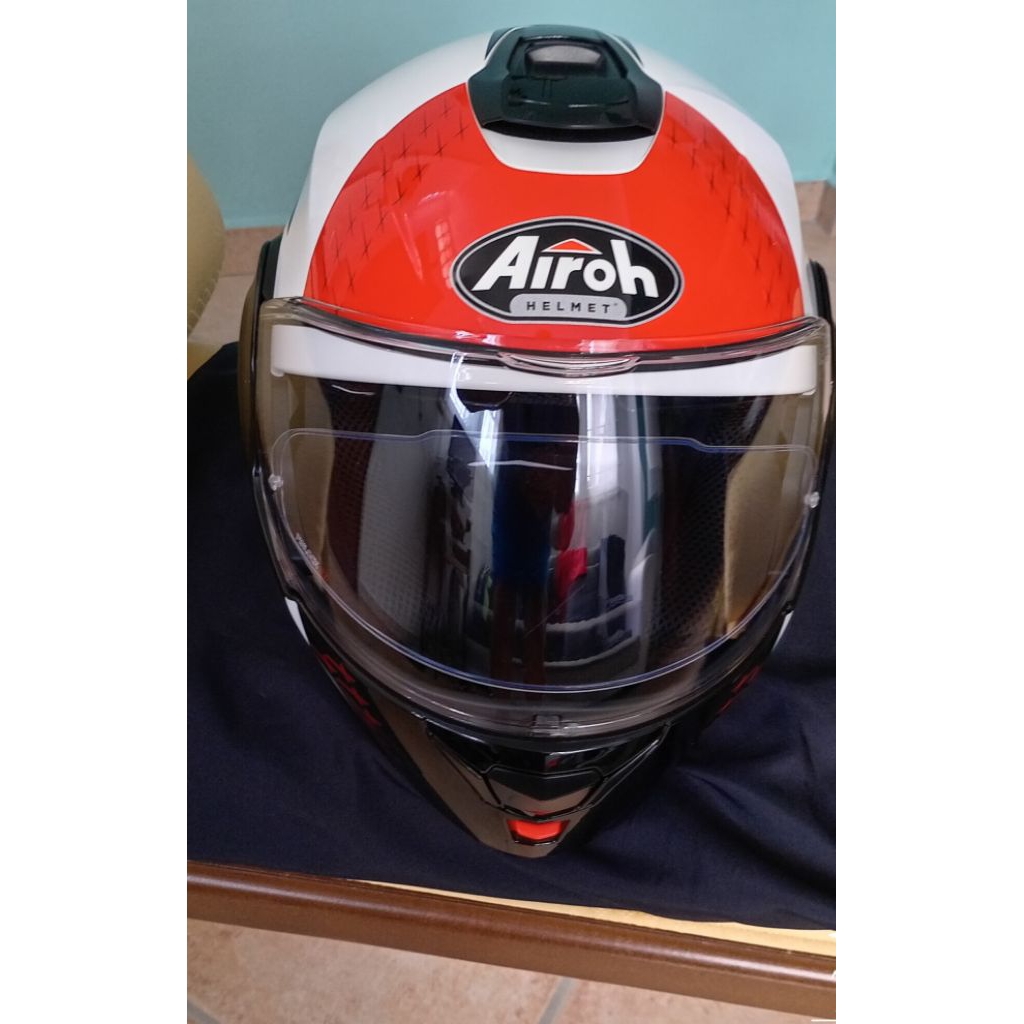 Jual Helm Full / Halfface Modular Flip Back Airoh Rev 19 - Leaden Red ...