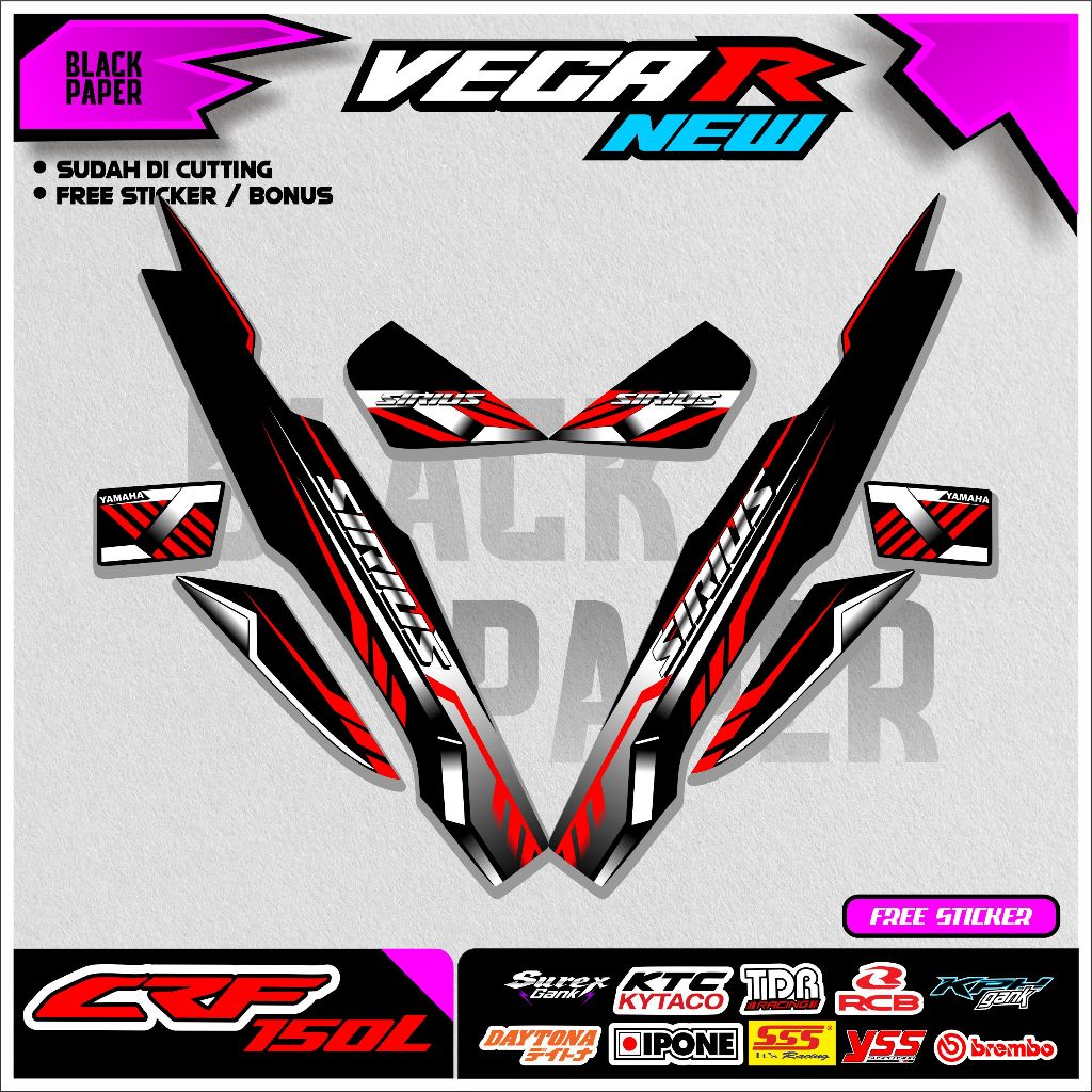 Jual Striping Vega R New Motif EGP 2 Stiker Vega R New 2005 2006 2007 ...