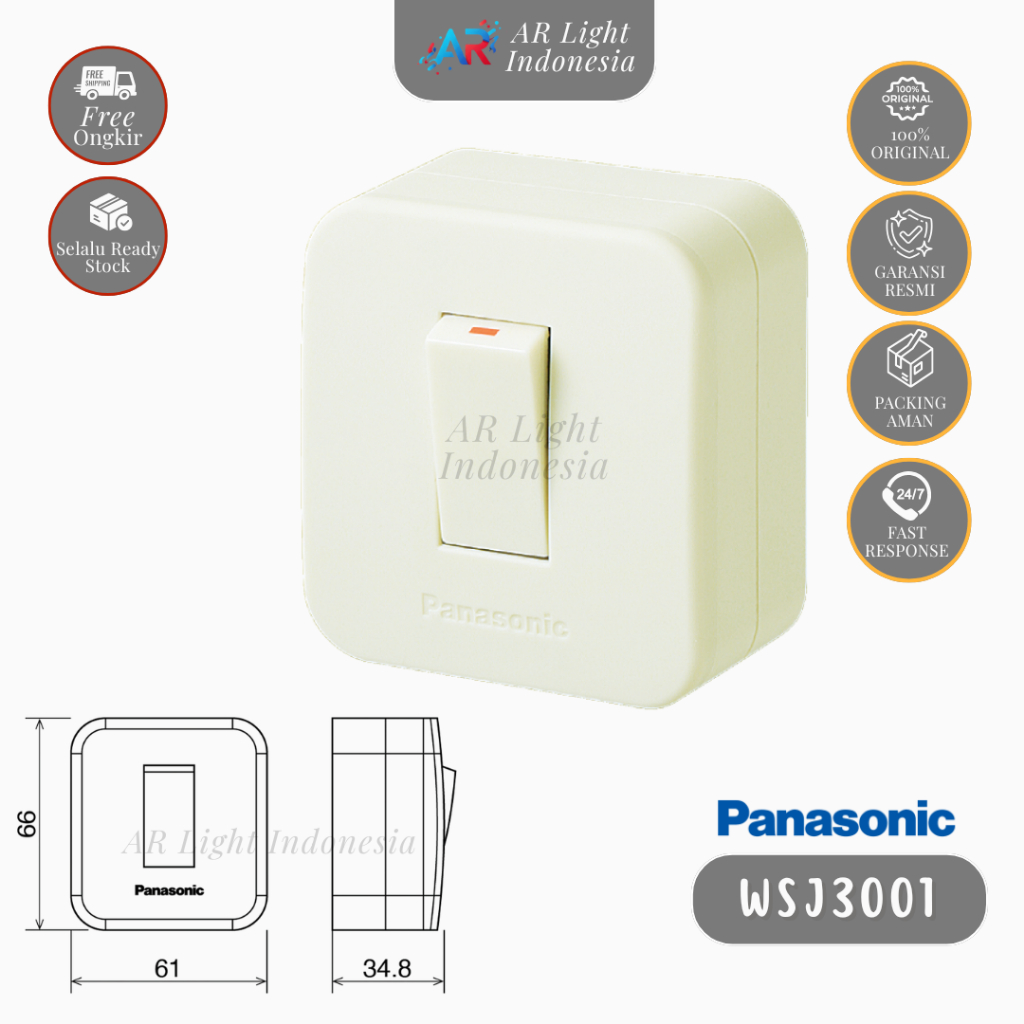 Jual Panasonic Saklar Engkel WSJ3001 Outbow Single 1G Tempel OB ...