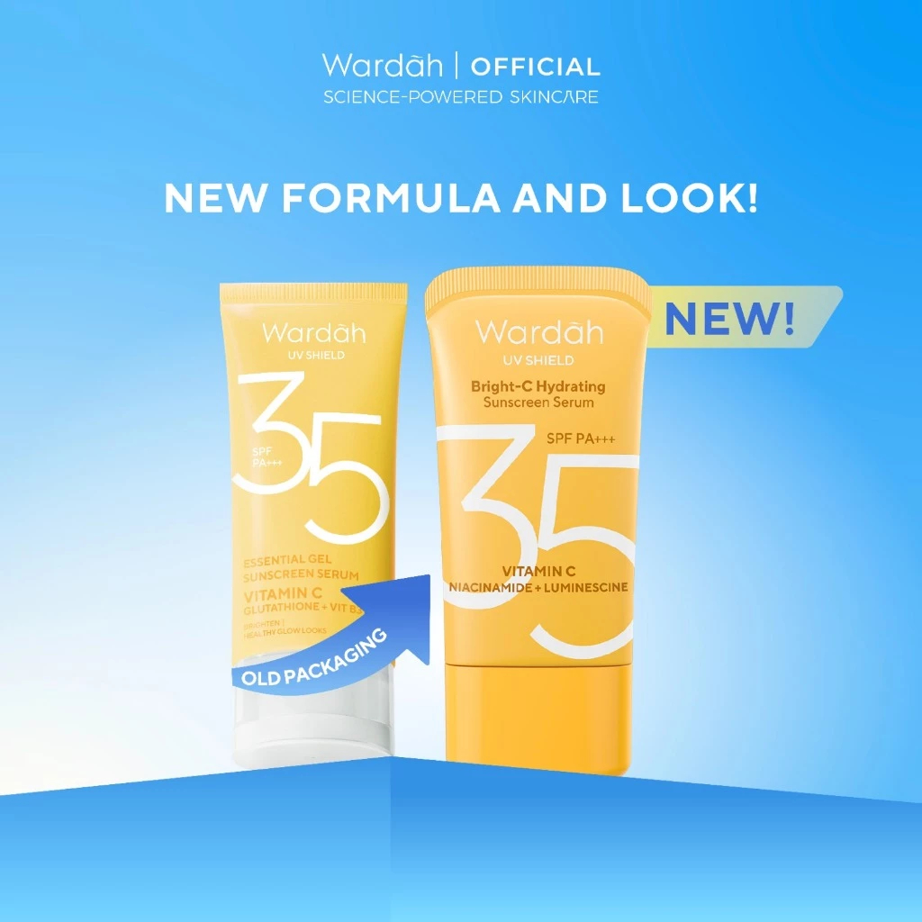 Jual WARDAH UV Shield Bright-C Hydrating Sunscreen Serum SPF 35 PA ...
