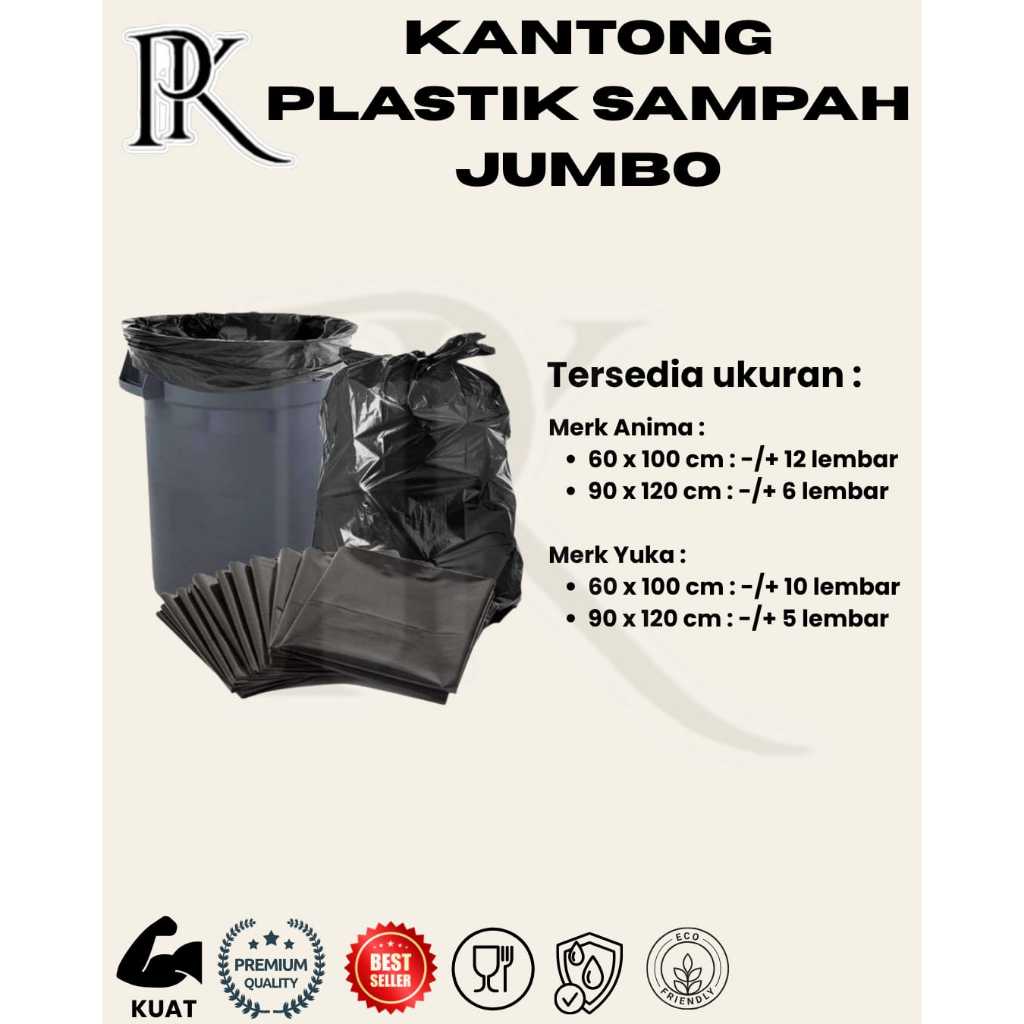 Jual Kantong Plastik Sampah Hitam / Plastik Packing Besar / Trash Bag ...