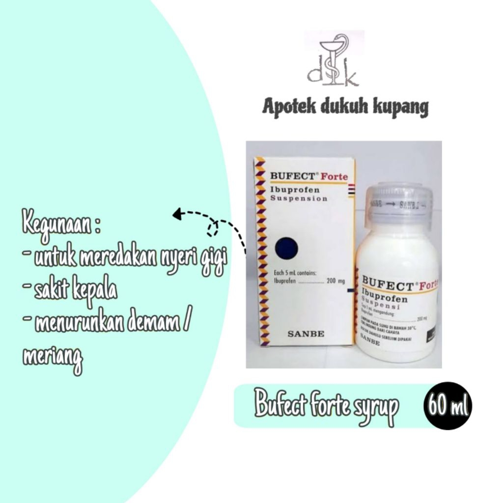 Jual Bufect forte syrup 50 ml obat demam, pusing. | Shopee Indonesia