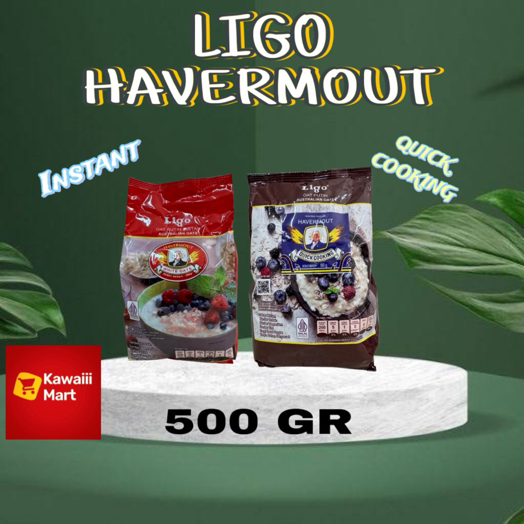 Jual Ligo Havermout White Oats 500 gr Quick cooking Intant oat ...