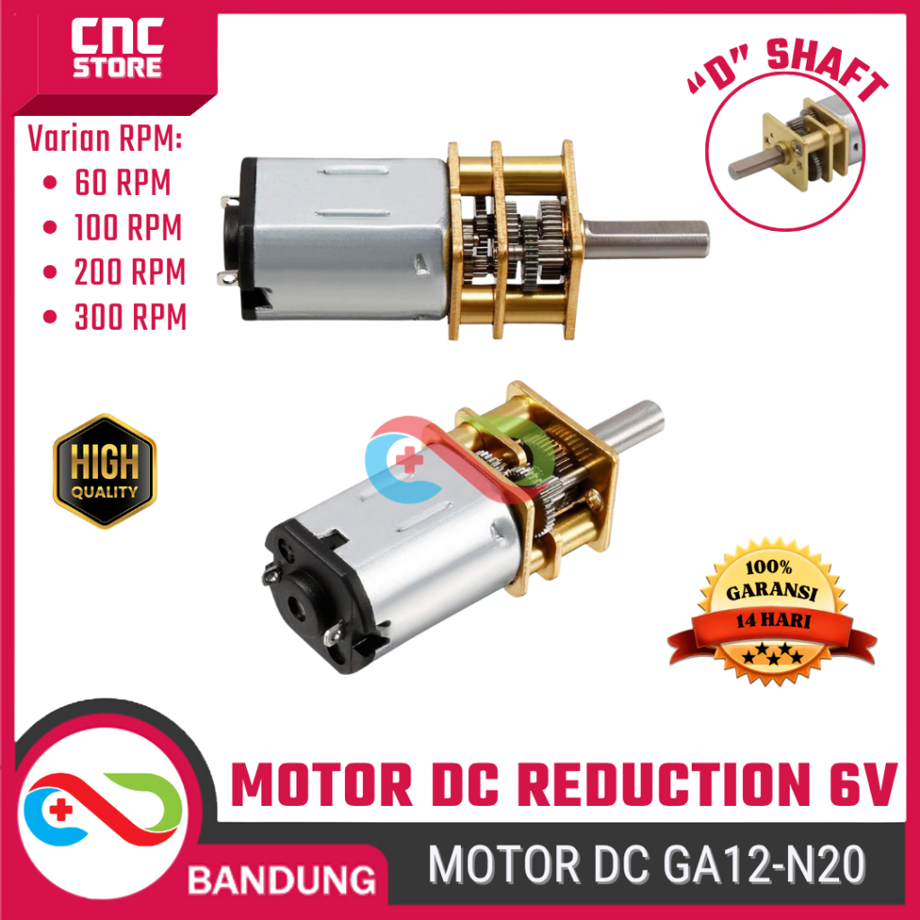 Jual Motor DC GA12-N20 Micro DC Gear Motor – Motor Gearbox Torsi Tinggi ...