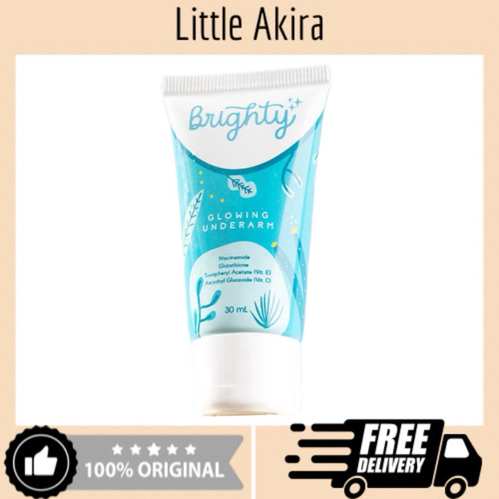Jual BRIGHTY Glowing Underarm Gel exfoliating liquid serum pencerah ...