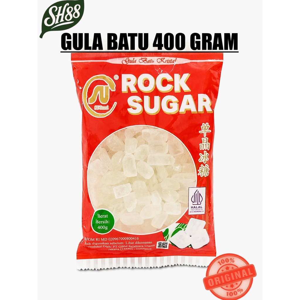 Jual Gula Batu Lump Sugar Rock Sugar 400gram Gulabatu Kristal Gula Batu ...