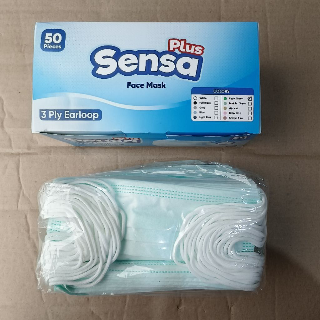 Jual Masker Earlop 3Ply Merek Sensa / isi 50Pcs/Box | Shopee Indonesia