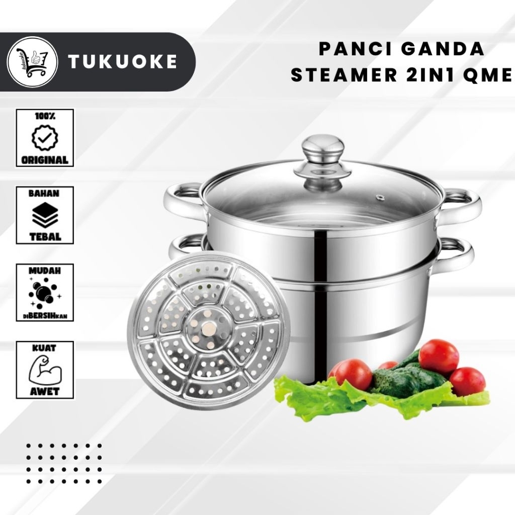 Jual [PANCI KUKUS 3 SUSUN] STEAMER STEINLESS TUTUP KACA PANCI SOMAY ...
