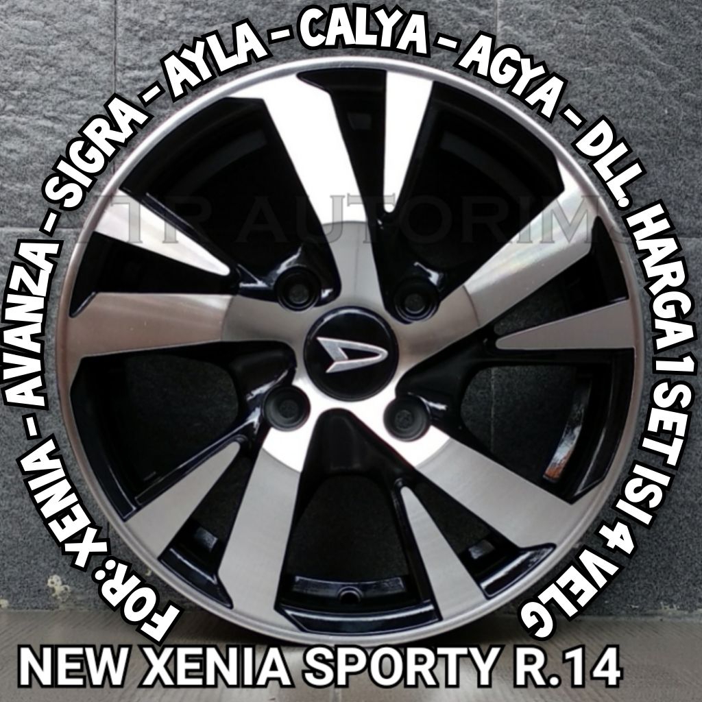 Jual (HARGA UNTUK 4 VELG) VELG XENIA SPORTY FOR XENIA AVANZA SIGRA CALYA AGYA AYLA RING 14 FREE ...