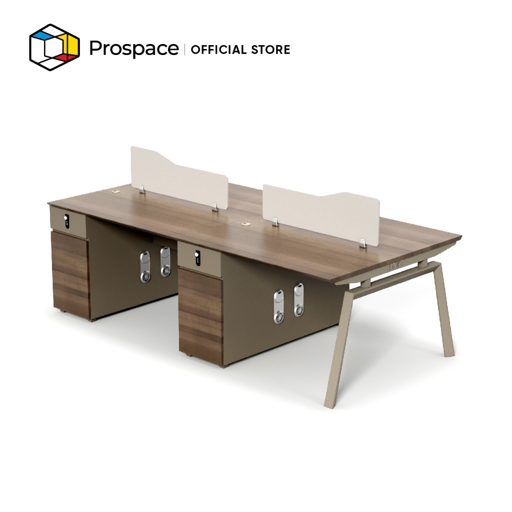 Jual PROSPACE Meja Kantor ZYZ004 Meja Kerja Staff Minimalis Modern Kayu ...