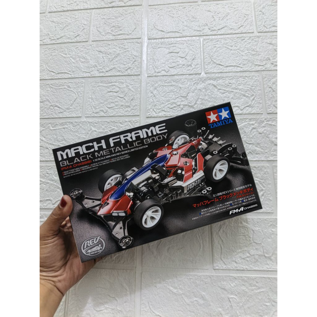 Jual Mainan mobil tamiya mini 4 wd 95673 Mach frame black metallic body ...