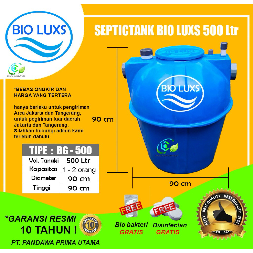 Jual Septic Tank Bio, Biotank - Biofil, Septic Tank BioLuxs BG - 500 ...