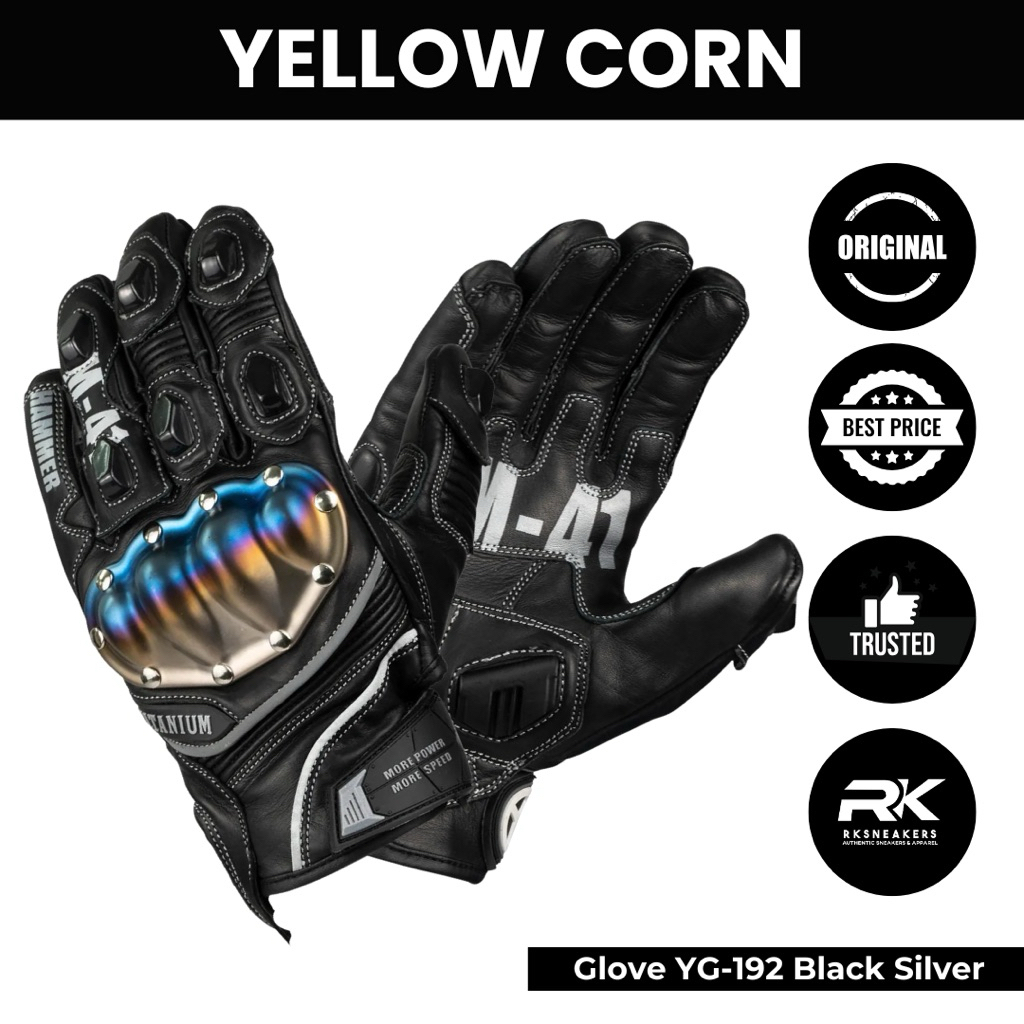 Jual Yellow Corn Glove YG-192 Black Silver 100% Authentic | Shopee ...