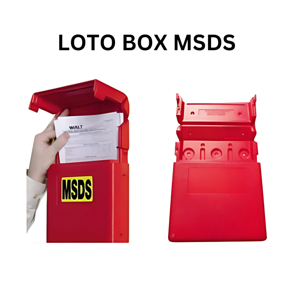 Jual LOTO Safety MSDS Document Box Wall Mounted Chemical / Red Document ...