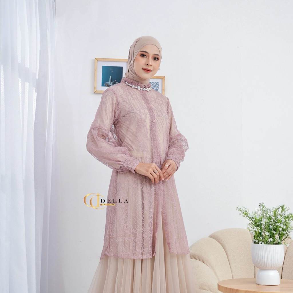 Jual Outer brokat all size cardigan muslimah outer kondangan Outer ...