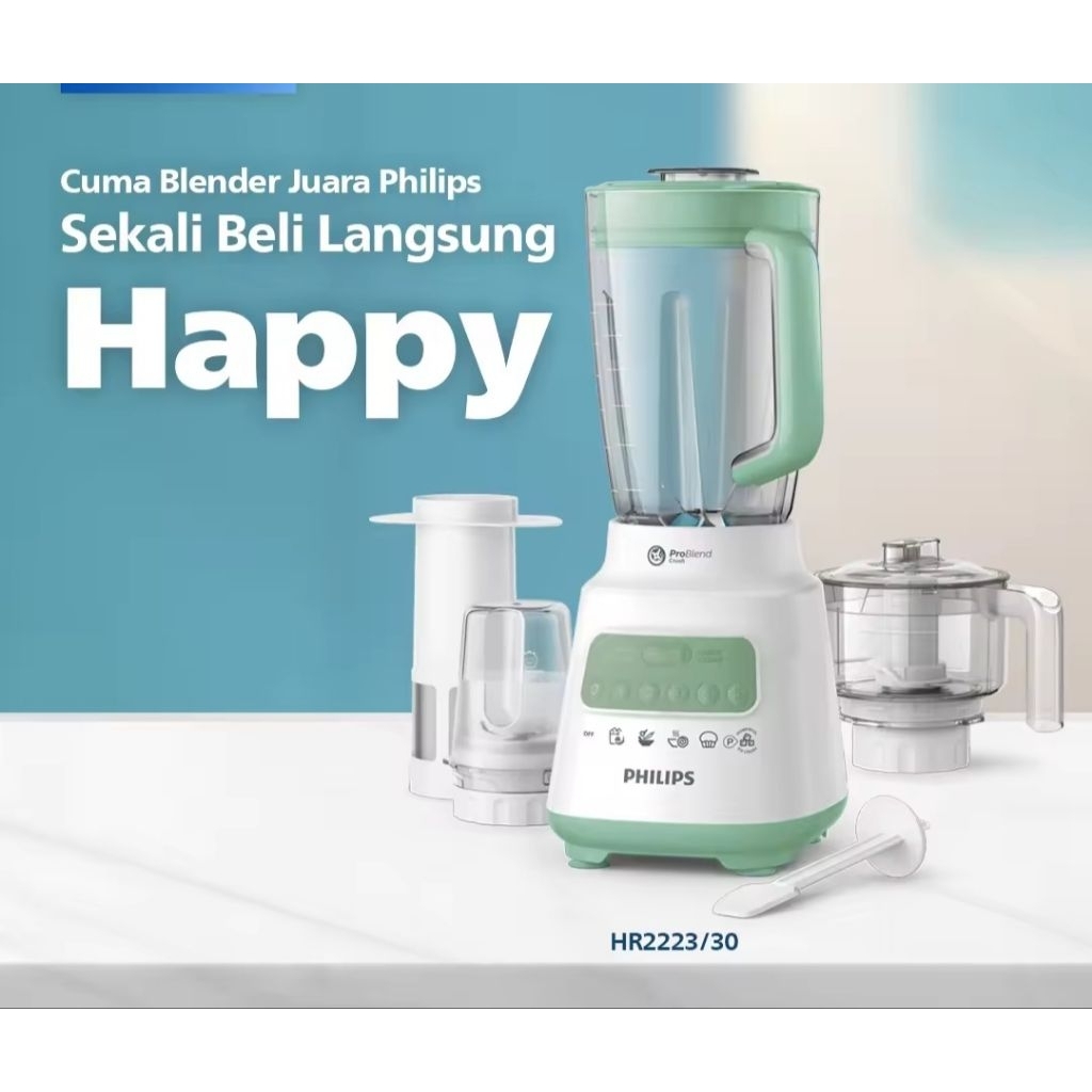 Jual Blender Philips HR-2223/60 HR 2223 /60 4 in 1 Plastik Garansi ...