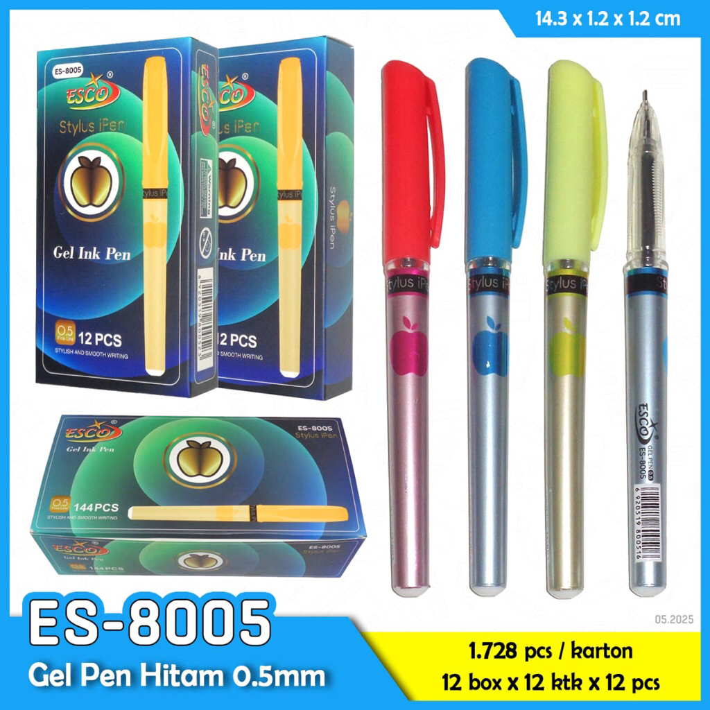 Jual GROSIR 1lsn ipen es-8005 pen gel ipen metalik // Pen Gel murah ...