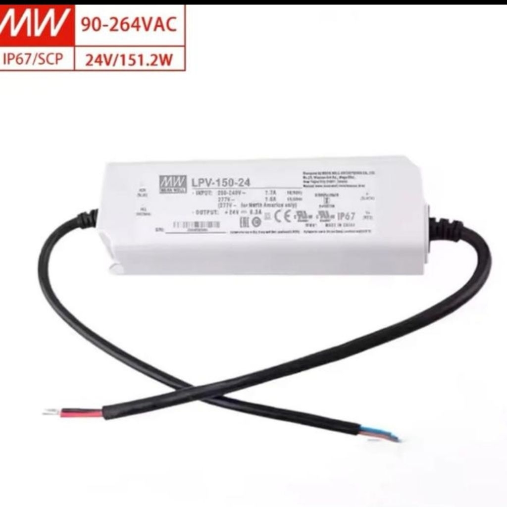 Jual MeanWell LPV 150-24 24V 6.3Ah 6.3A Power Supply Garansi 1 Tahun ...