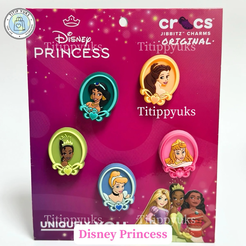 Jual Crocs Jibbitz Original Disney Princess Aurora Belle Jasmine ...