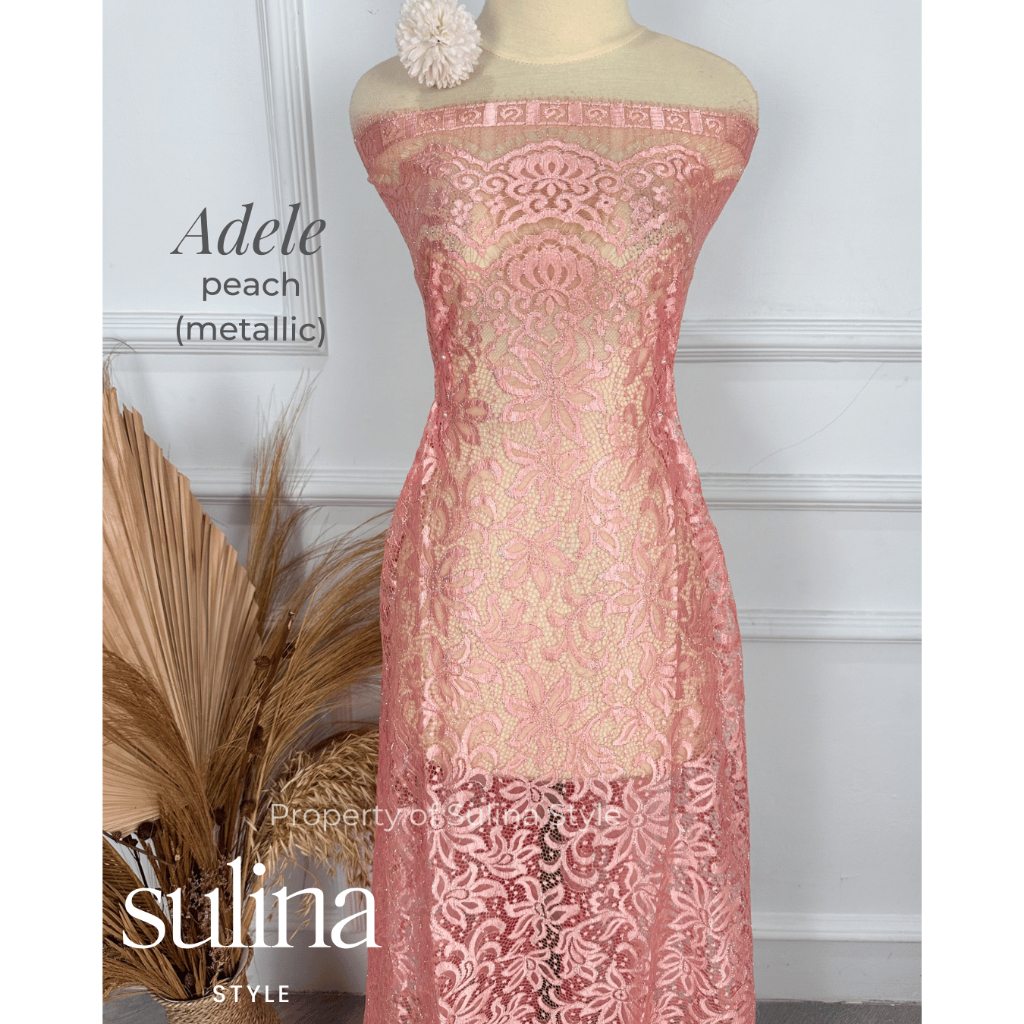 Jual Sulina Style - Kain Kebaya Brokat Semi Prancis Lace Silver ...
