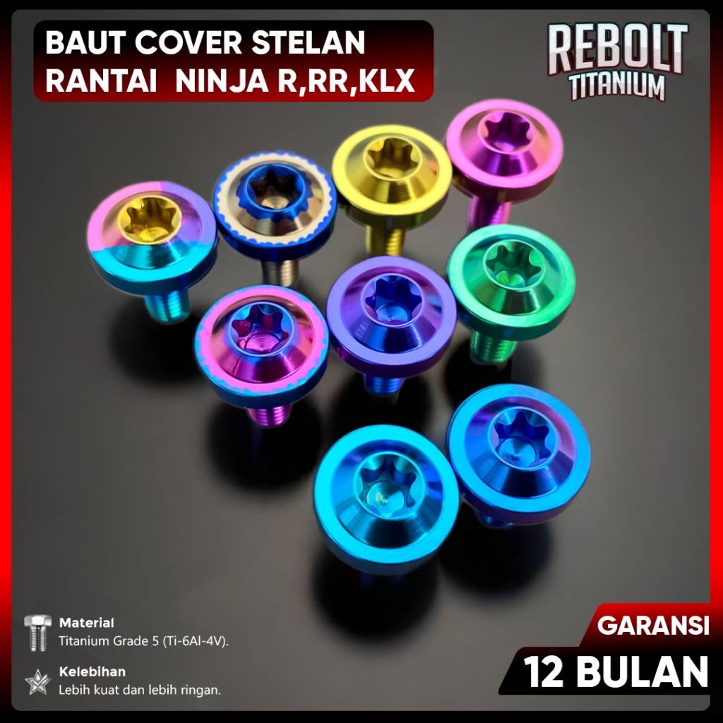 Jual Baut Probolt Titanium Baut Cover Stelan Setelan Rantai Kawasaki ...